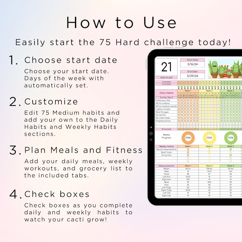 75 Medium Tracker Editable, Google Sheets Template, 75 Medium Challenge ...