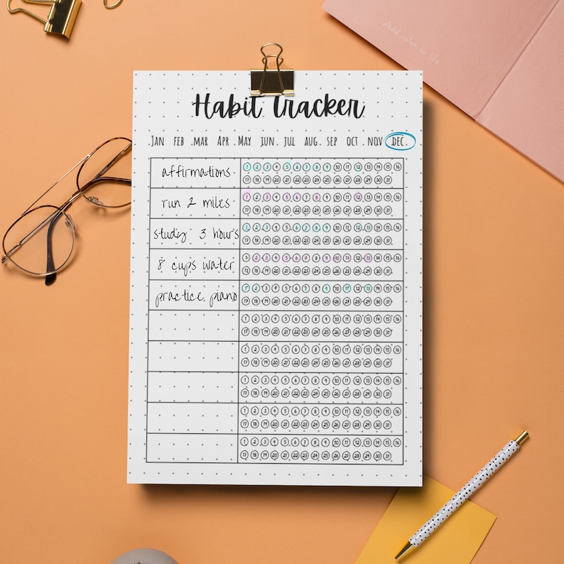 Habit Tracker ADHD Printable 2024, Letter/a4/a5, Goodnotes & Notability ...