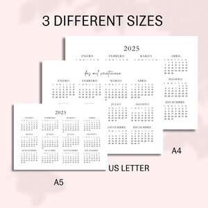 2025 Spanish Calendar Printable, Calendario Español 2025, Calendario ...