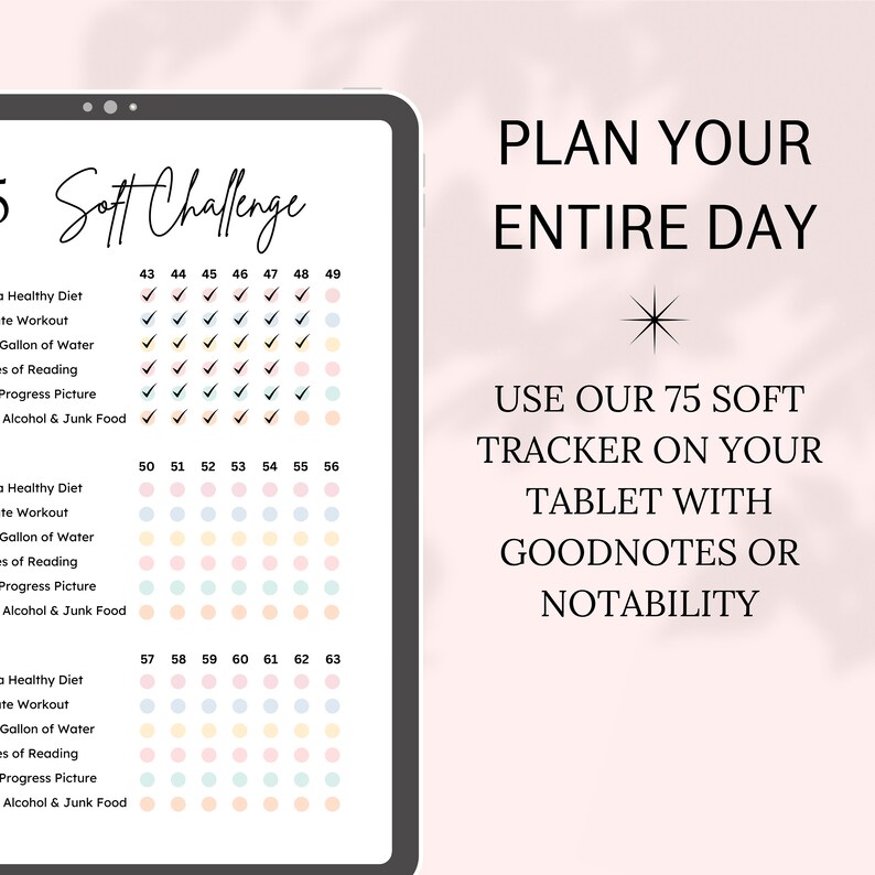 75 Soft Challenge EDITABLE Tracker, 75 Soft Challenge Printable, 75 ...