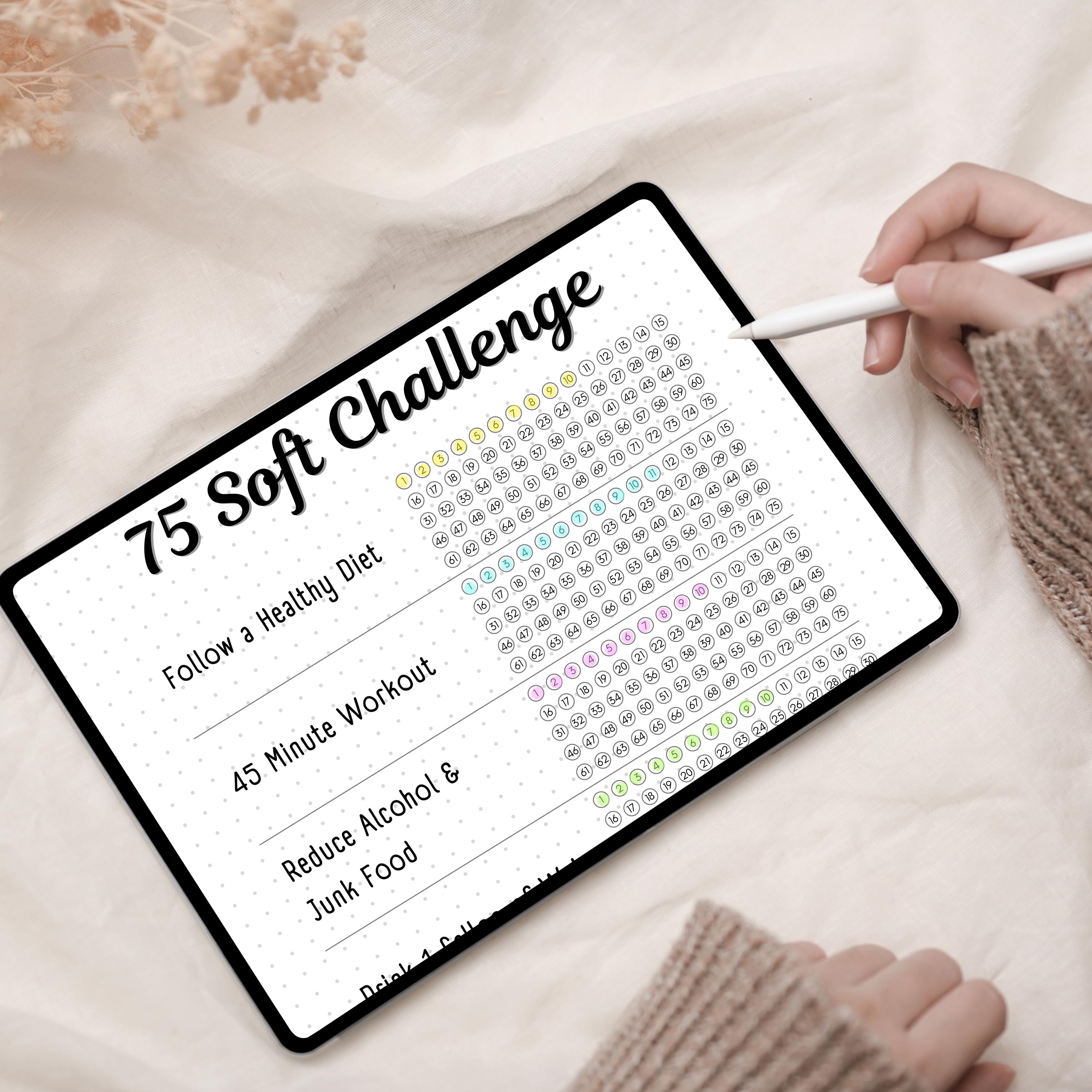 75 Soft Tracker Printable, 75 Soft Challenge, Editable 75 Soft ...