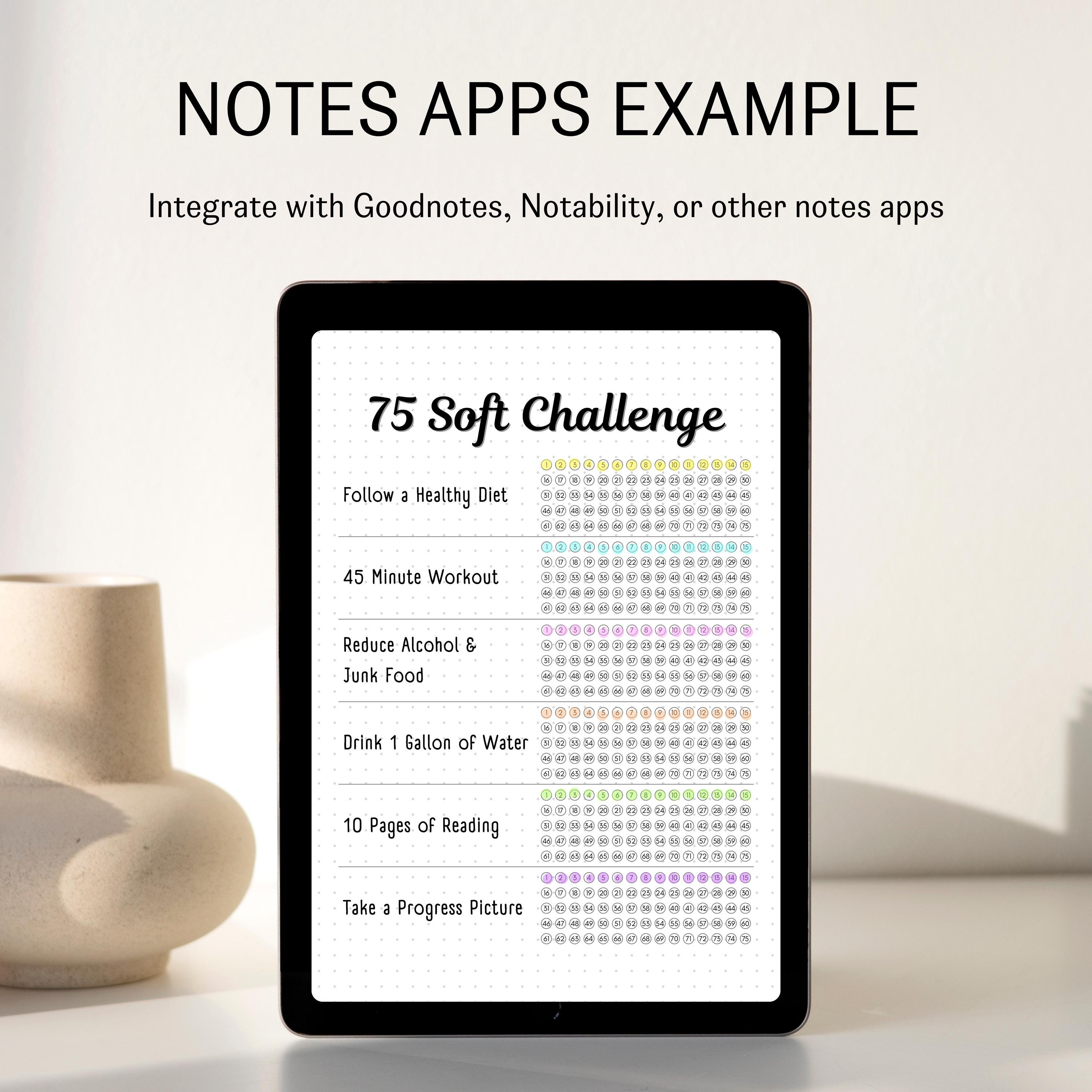 75 Soft Tracker Printable, 75 Soft Challenge, Editable 75 Soft ...