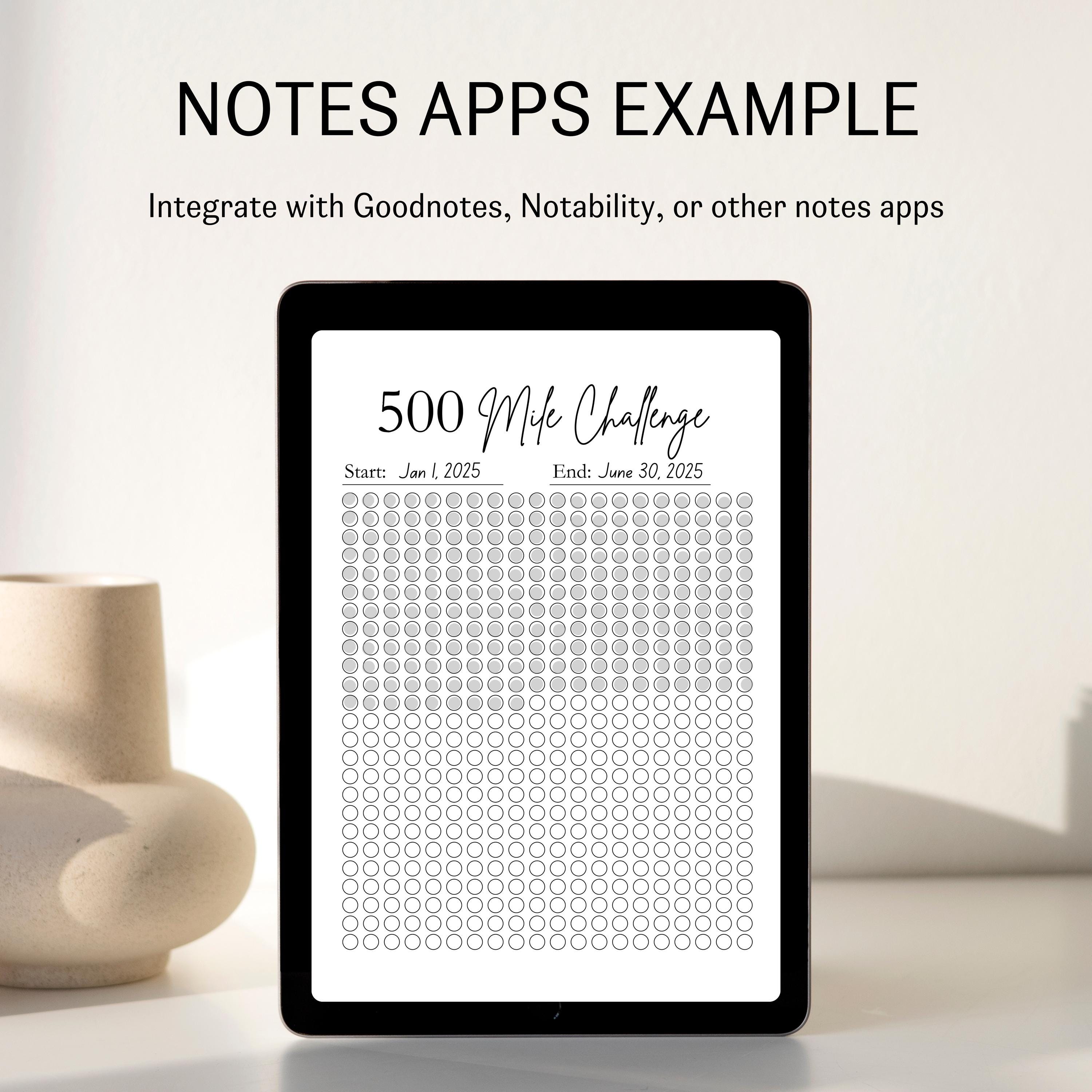 500 Mile Tracker Printable, Printable Running Log, Walking Tracker ...