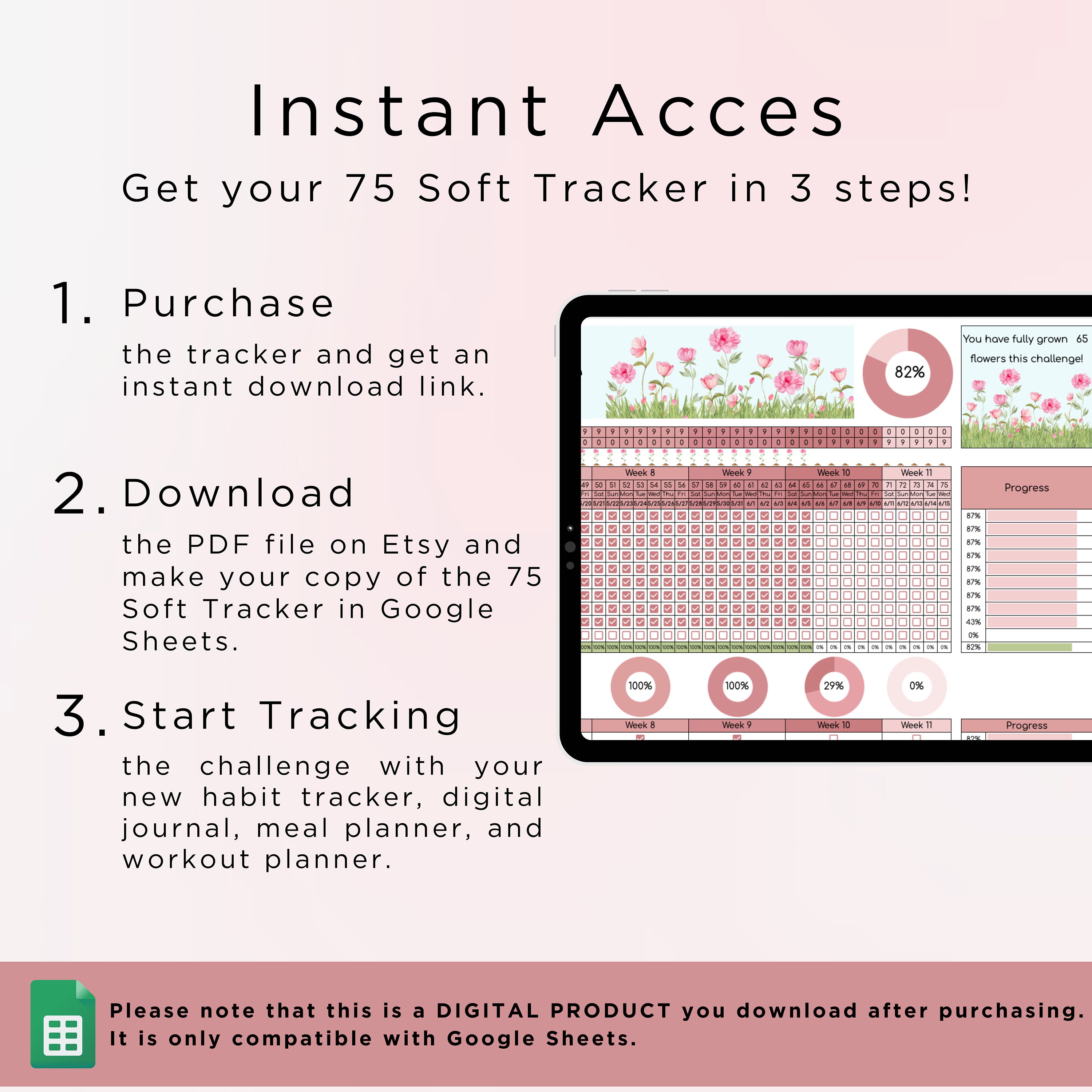 Google Sheets 75 Soft Tracker, 75 Soft Challenge Tracker, 75 Soft ...