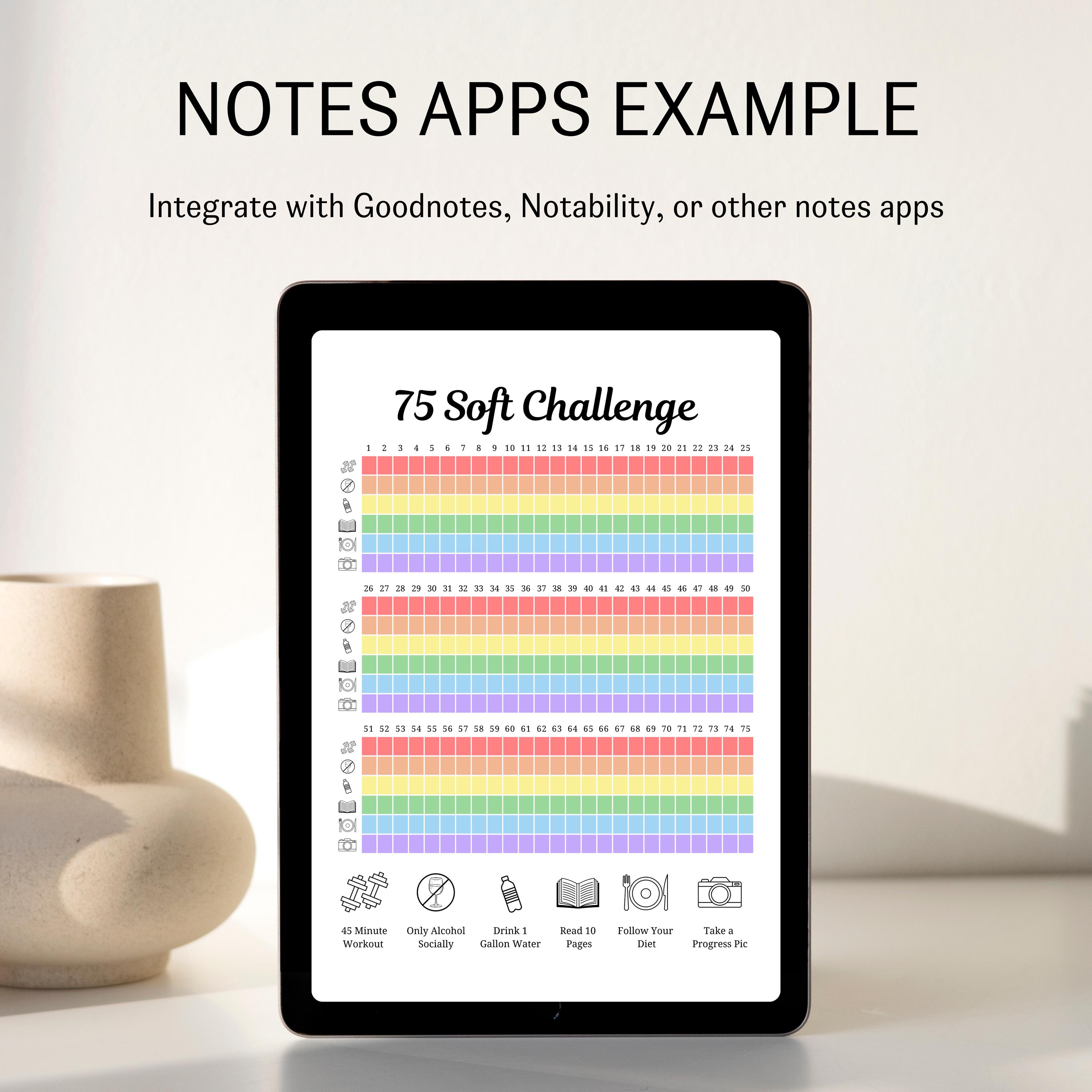 75 Soft Challenge EDITABLE Tracker, 75 Soft Challenge Printable, 75 ...