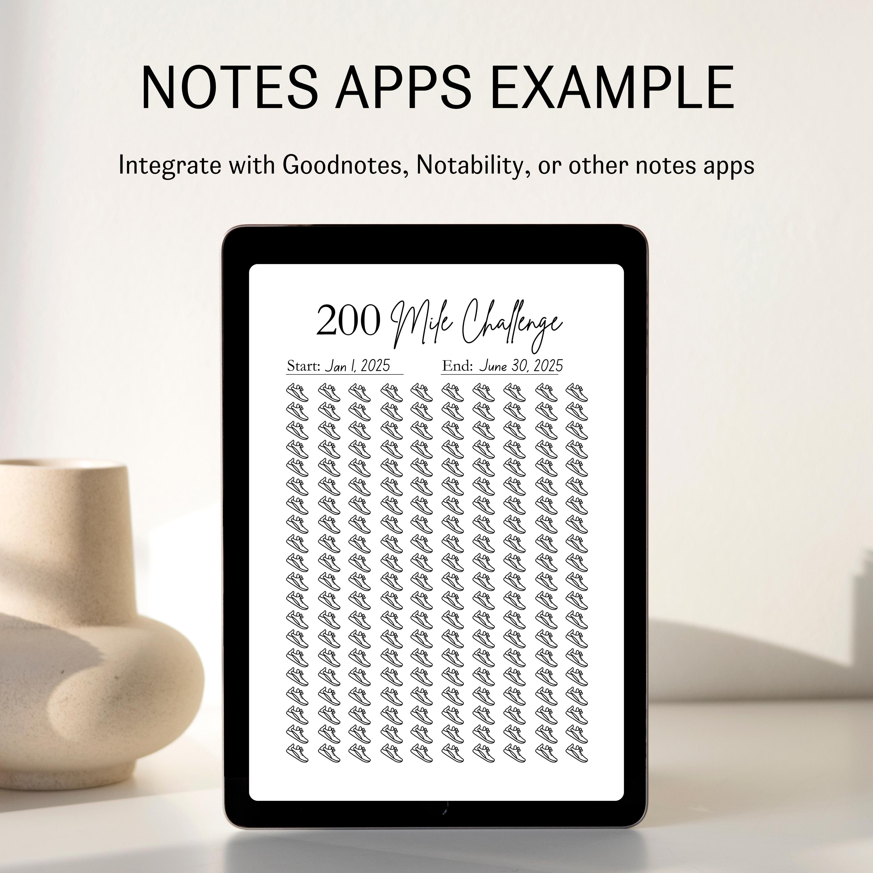 200 Mile Challenge Printable, Running Log and Tracker, Printable Steps ...