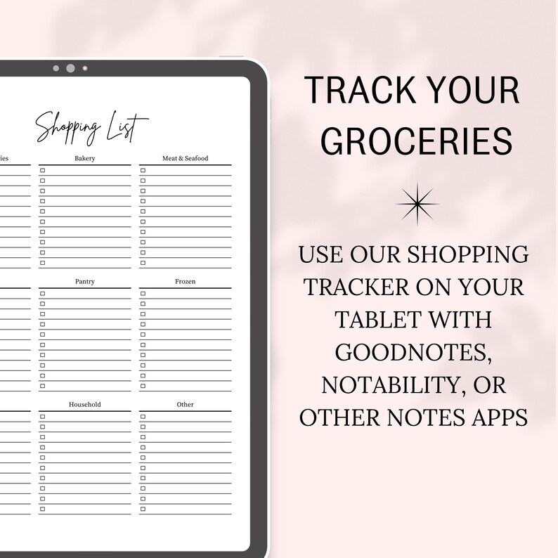 Editable Weekly Grocery List PDF Printable Shopping List Groceries and ...