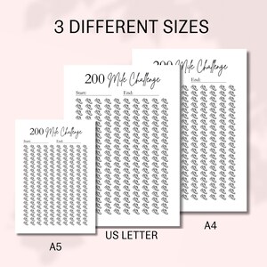 200 Mile Challenge Printable, Running Log and Tracker, Printable Steps ...