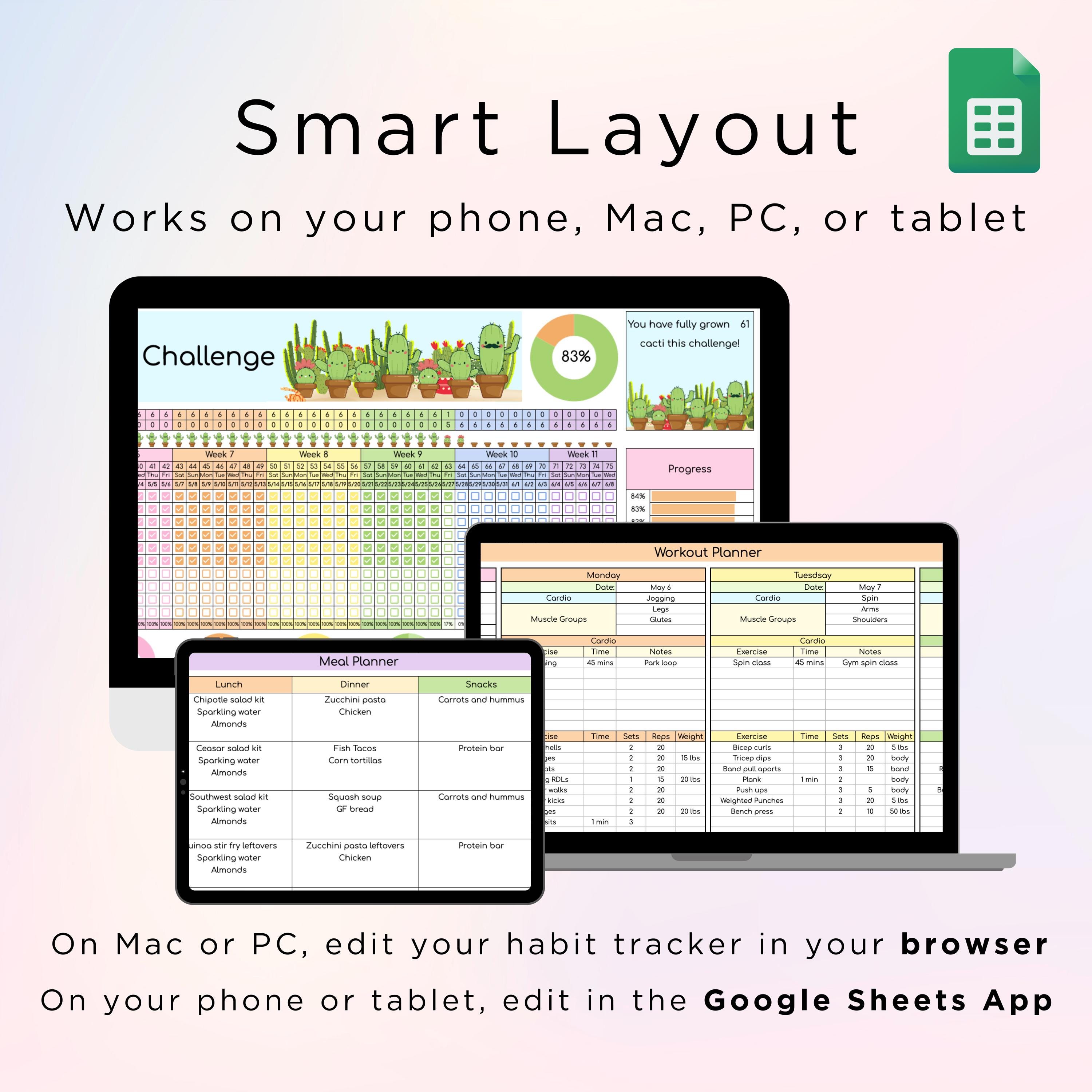 75 Medium Tracker Editable, Google Sheets Template, 75 Medium Challenge ...