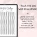 200 Mile Challenge Printable, Running Log and Tracker, Printable Steps ...