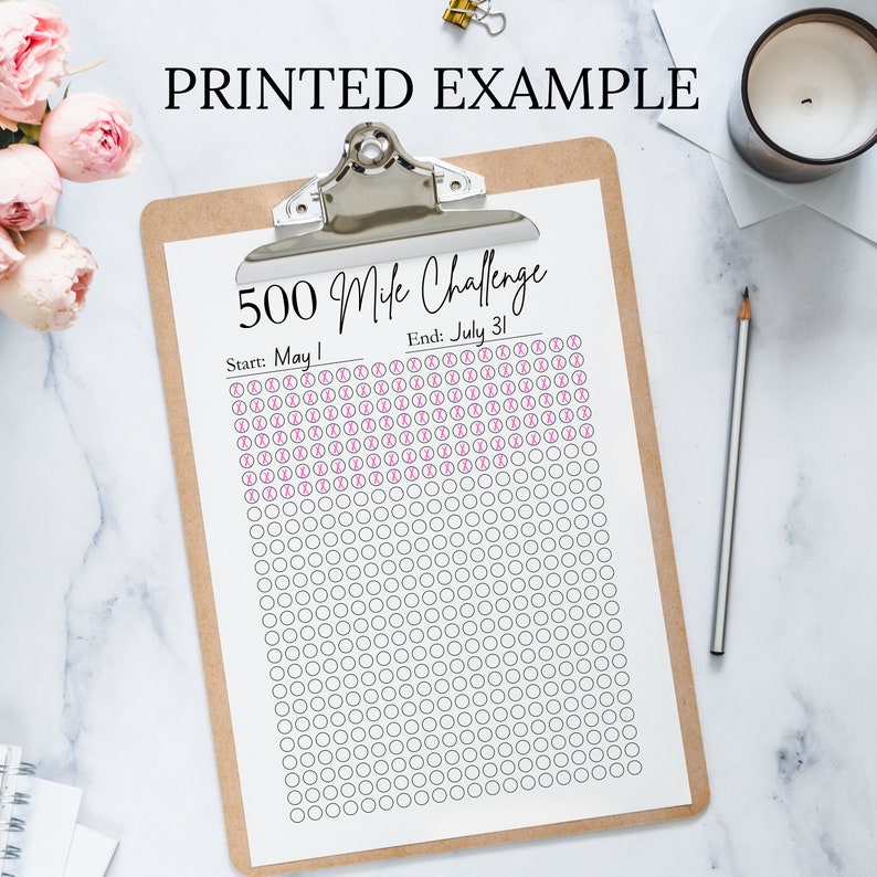 Buy 500 Mile Tracker Printable, Printable Running Log, Walking Tracker ...