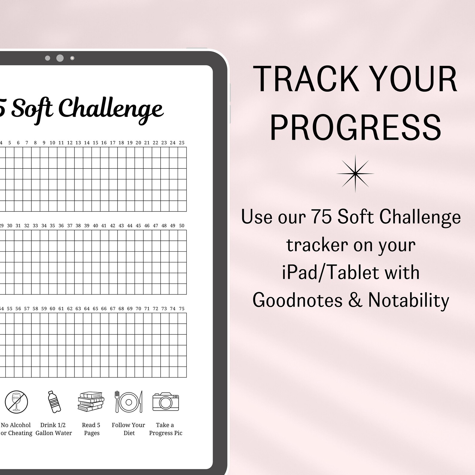 75 Soft Challenge EDITABLE Tracker, 75 Soft Challenge Printable, 75 ...