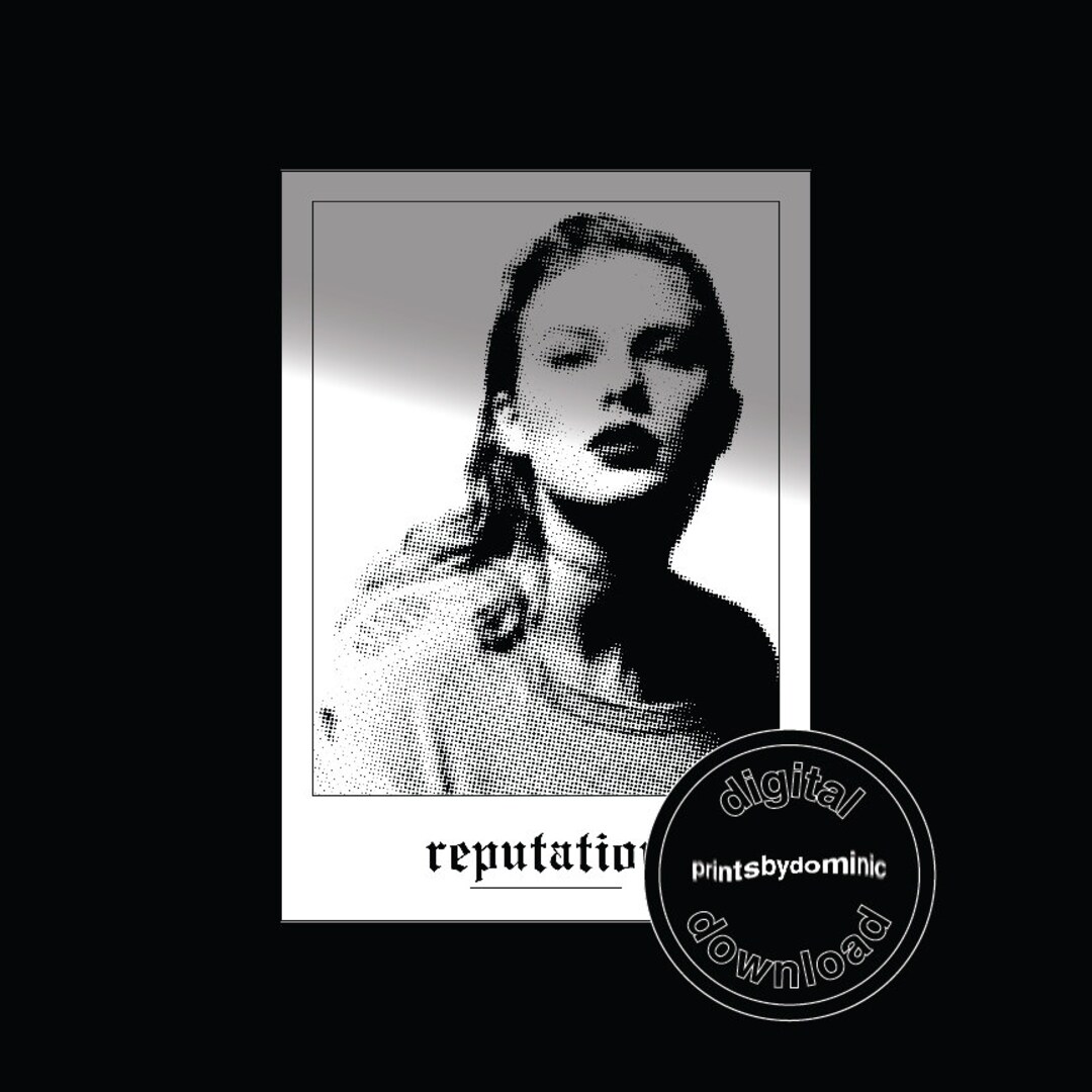 Taylor Swift Reputation Poster, Digital Download, Pop Printable Wall ...