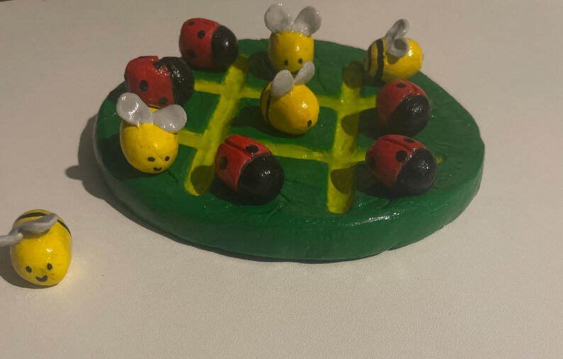 Ladybug and Bee Tic Tac Toe Board - Etsy