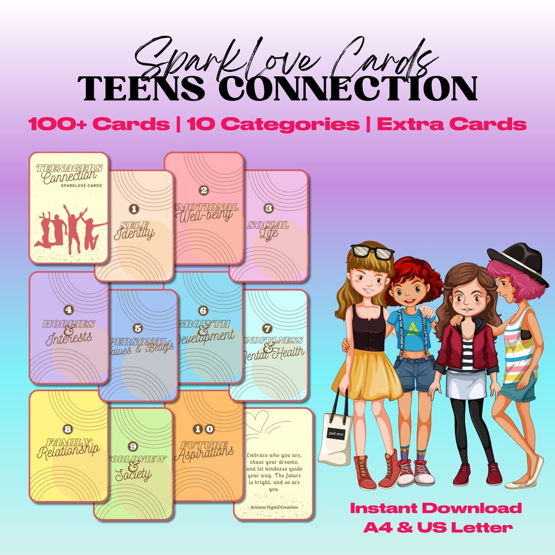 Teen Discussion Cards, Conversation Cards, Conversation Starter Cards ...