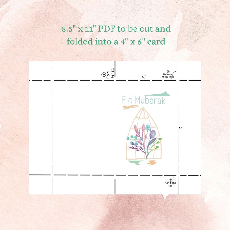 Printable, Digital Download, Eid Card, Islamic Card, Greeting Card ...