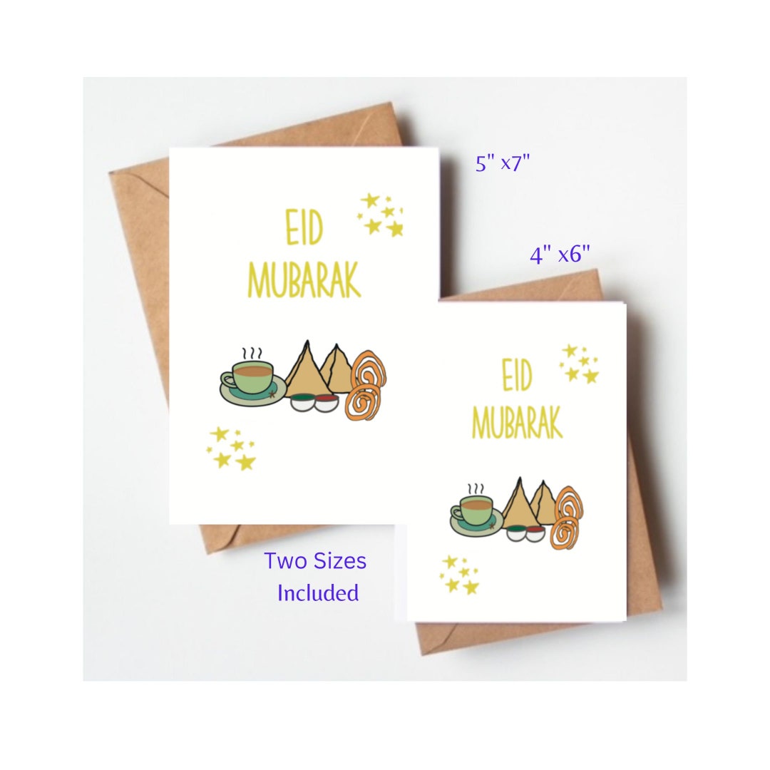 Printable, Digital Download, Eid Mubarak Card,islamic Greeting Card ...