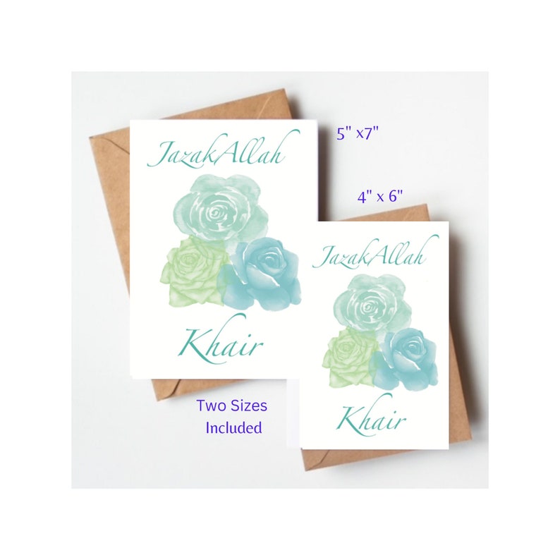 Printable, Digital Download, Jazakallah Khair, Islamic Card, Greeting ...