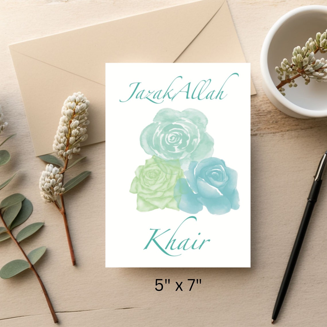 Printable, Digital Download, Jazakallah Khair, Islamic Card, Greeting ...