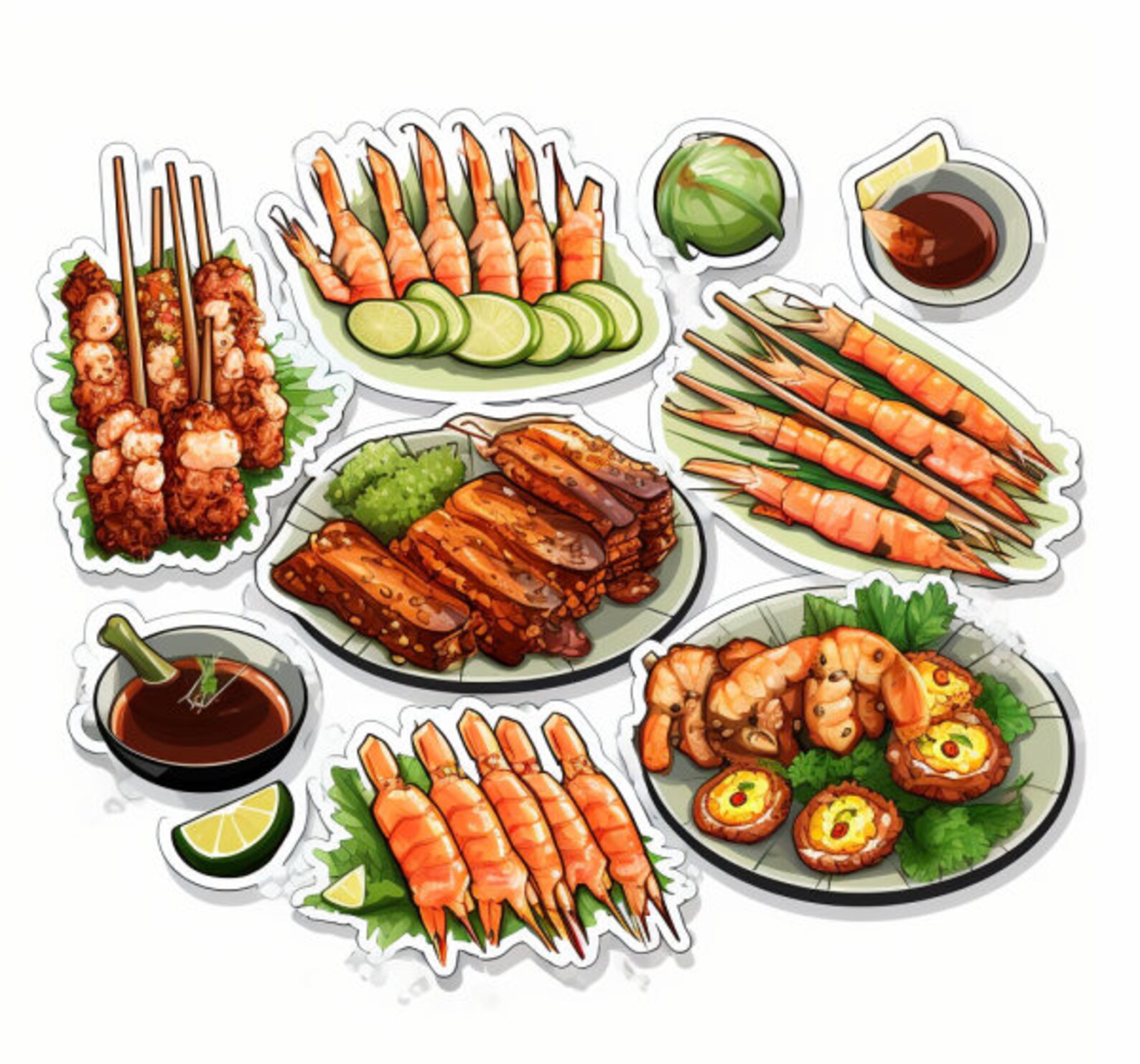 Vietnamese Food Stickers Set - Etsy