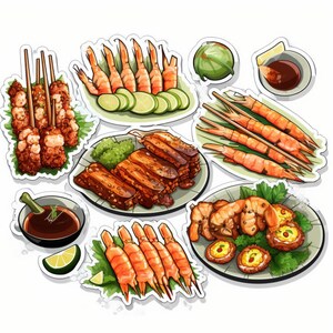 Vietnamese Food Stickers Set - Etsy