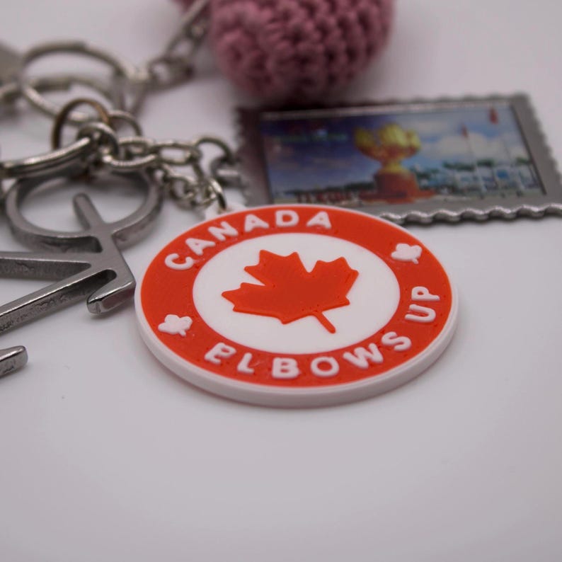 Elbows up Canada Keychain – Patriotic Maple Leaf Design – Made in ...