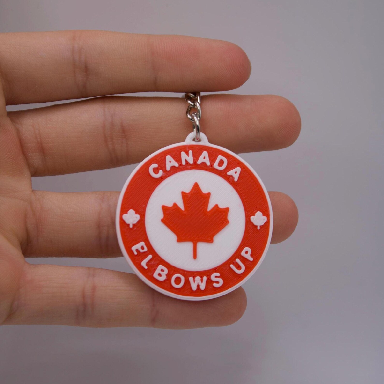 Elbows up Canada Keychain – Patriotic Maple Leaf Design – Made in ...