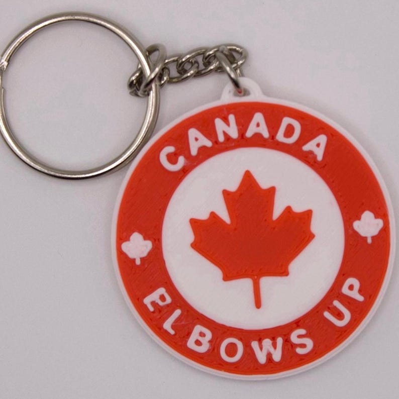 Elbows up Canada Keychain – Patriotic Maple Leaf Design – Made in ...