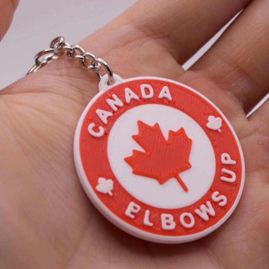 Elbows up Canada Keychain – Patriotic Maple Leaf Design – Made in ...