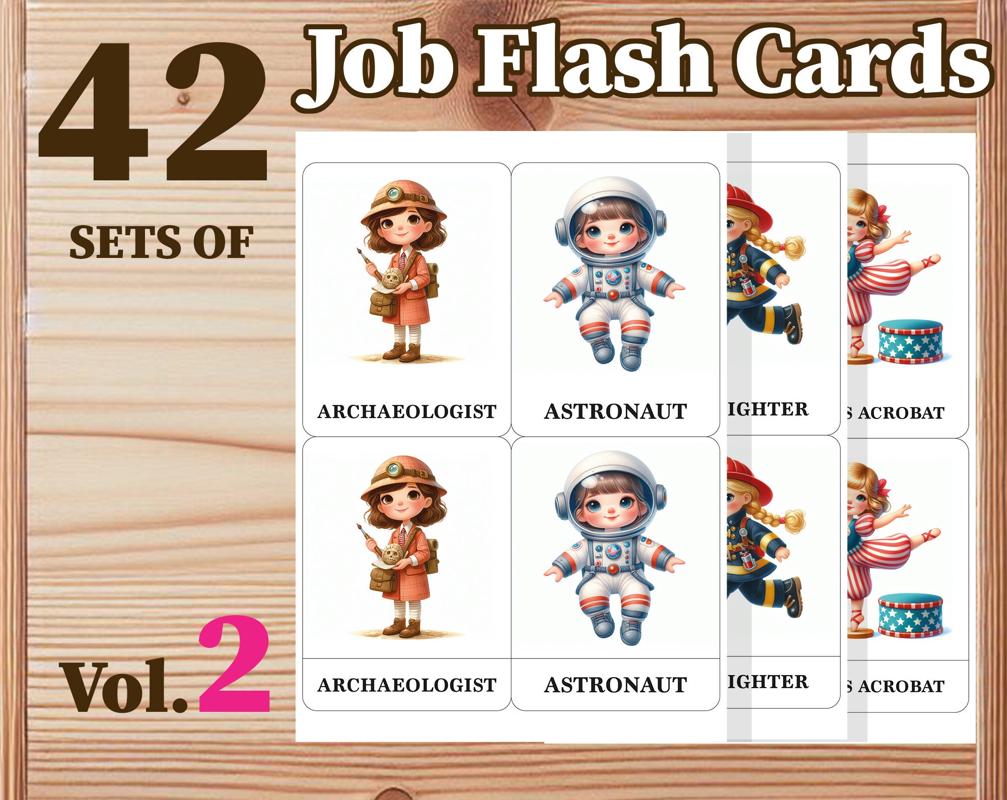 Job Flash Cards Vol.2: 42 Montessori Sets of Job Flash Cards, PDF ...