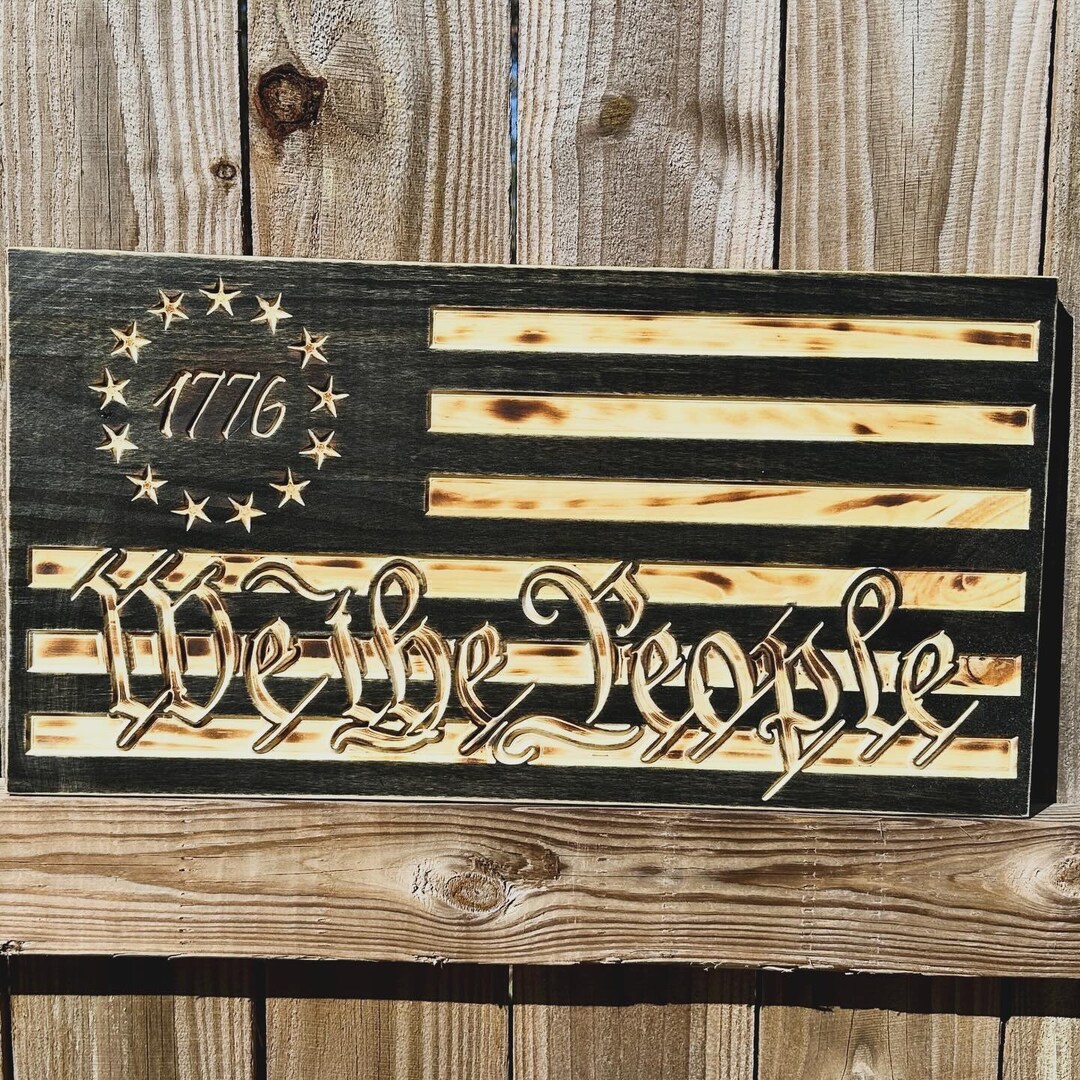 We the People Flag Constitution Art-man Cave Decor for Him Fathers Day ...