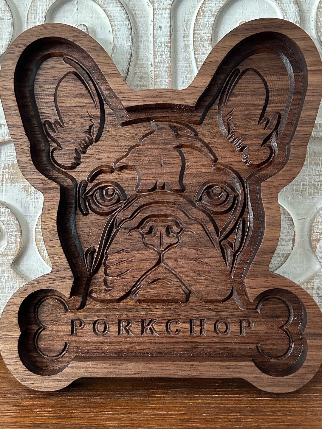 Personalized Walnut Decorative Tray for Dog Lovers Custom Pet Portrait ...