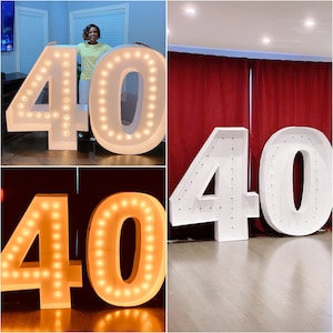 Marquee Number Templates – Full Set 1-6ft (digital Download) - Etsy