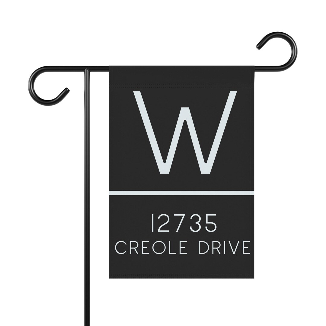Custom House Number Address Banner for Driveway, Personalized Outdoor ...