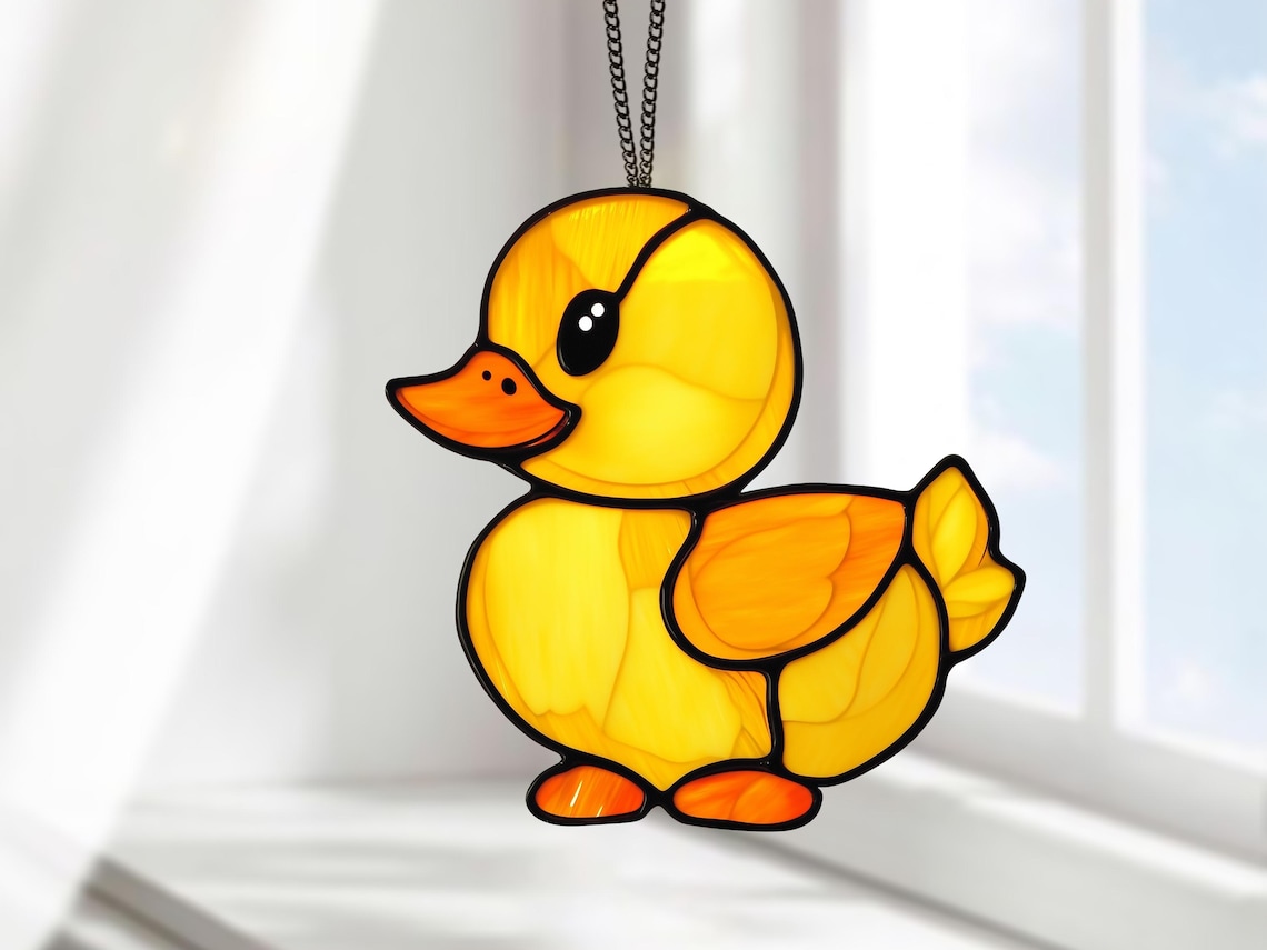 Cute Duck ACRYLIC Window Hanging, Duck Window Hanging, Duck Mom Gift ...