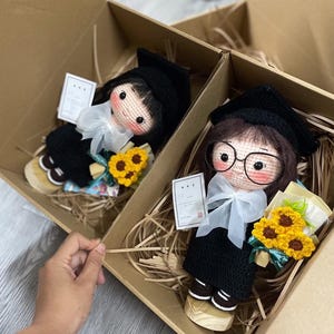 Handmade Crochet Graduation Doll With Knitted Graduate Plush ...