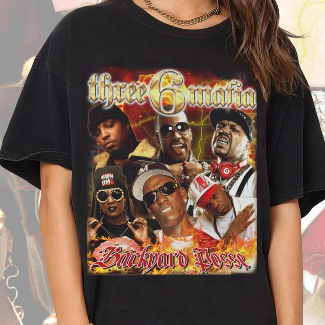 Three 6 Mafia Shirt Vintage 90s Style, Stitchesstripes, Shirts - Etsy
