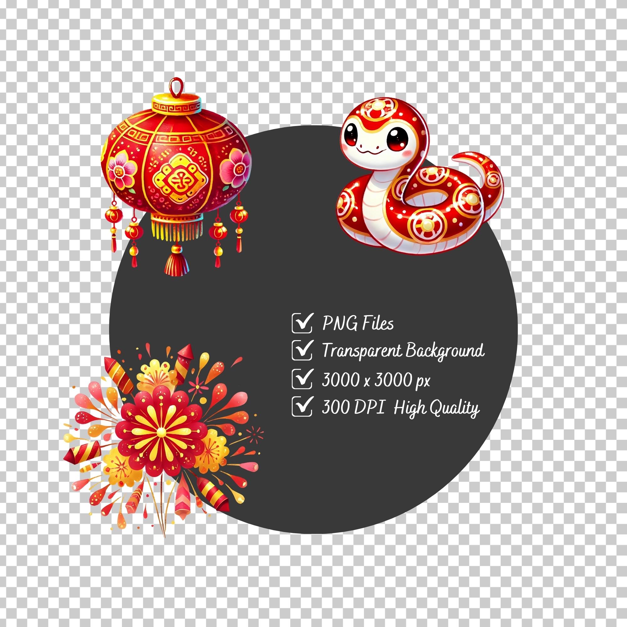 Chinese New Year Clipart, Lunar New Year, Zodiac Snake, Chinese Dragon ...