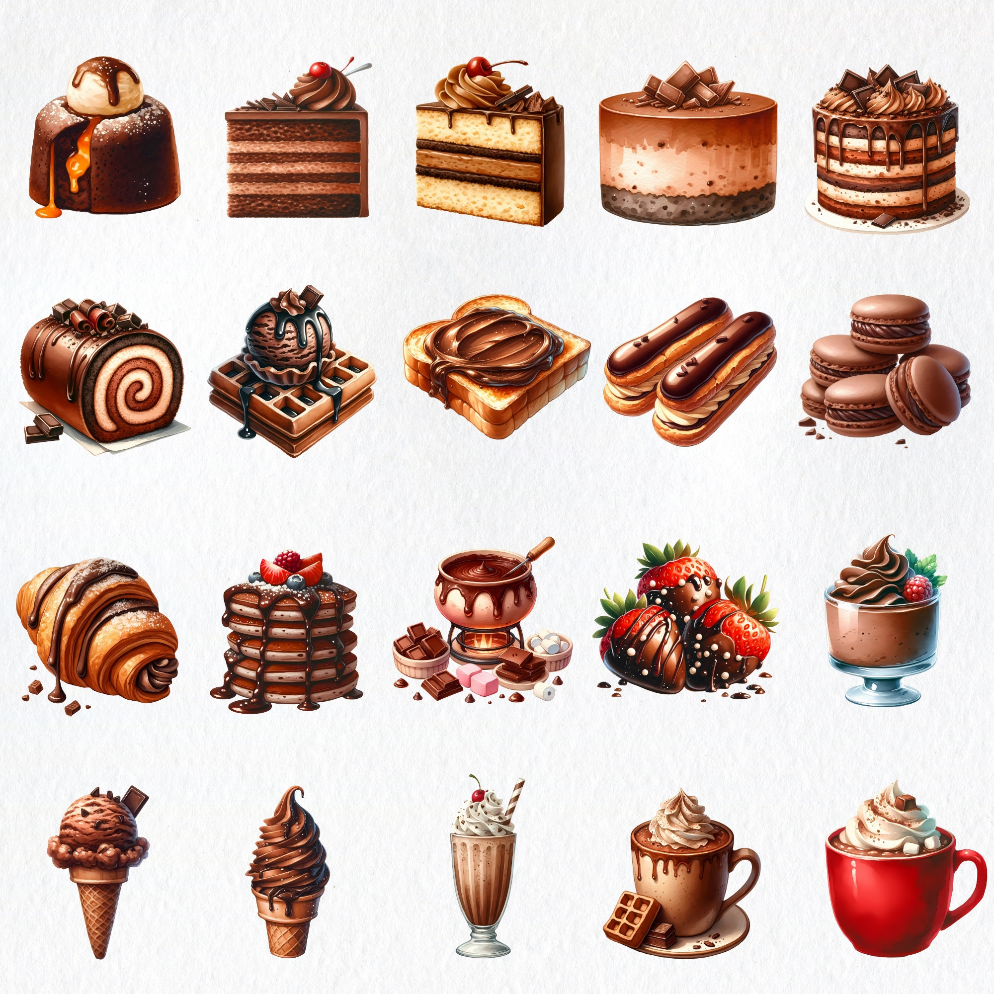 Chocolate Clipart, World Chocolate Day, Sweets Png, Dessert Prints ...