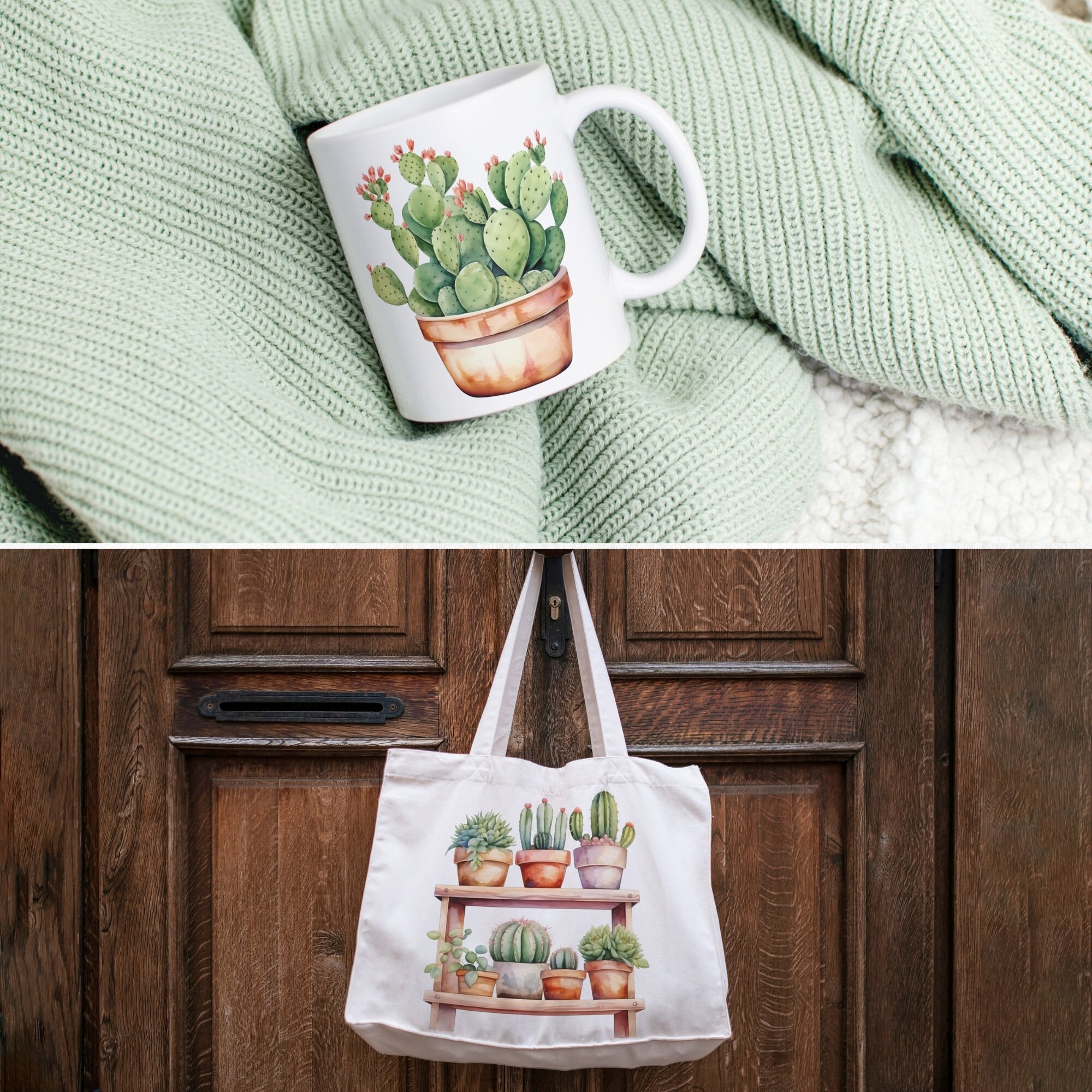 Cactus Print , Watercolor Cactus Bundle Clipart , Cacti PNG ...