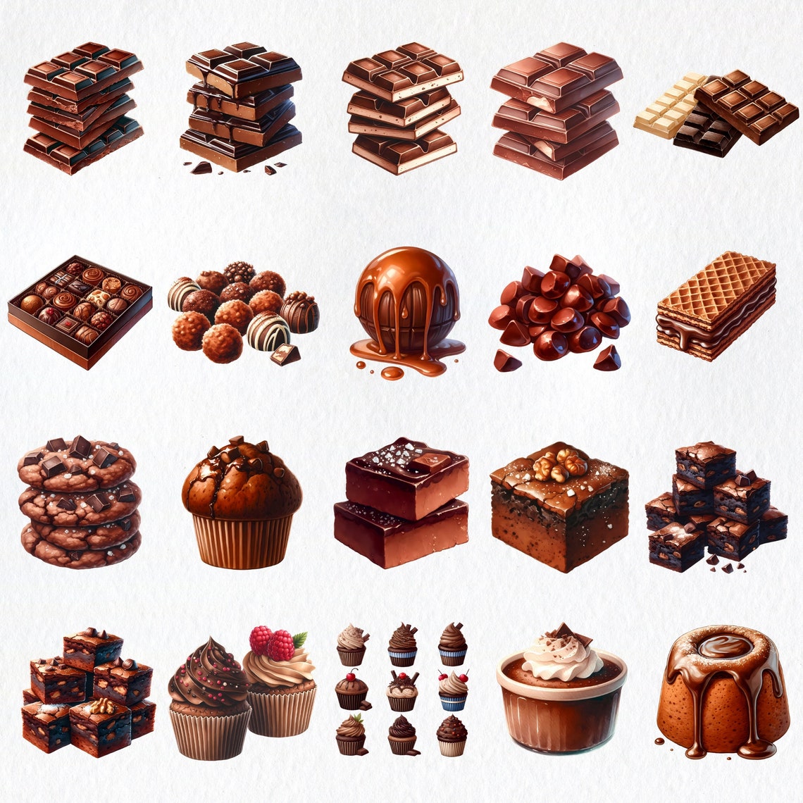 Chocolate Clipart, World Chocolate Day, Sweets Png, Dessert Prints ...