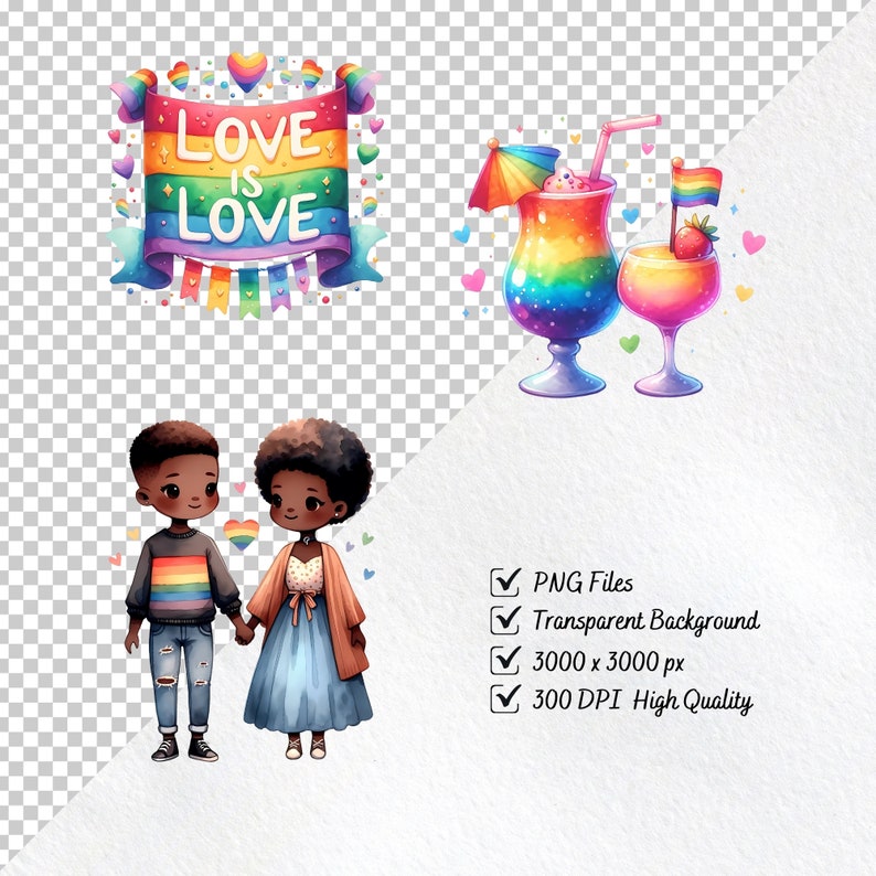 Pride PNG Clipart , LGBTQ , Pride Month , Love Watercolor Clipart ...