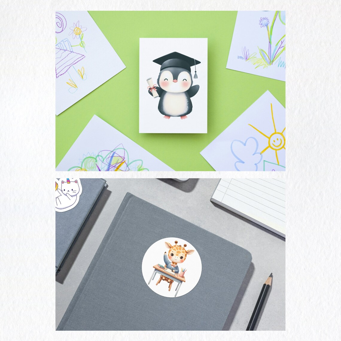 Back to School Clipart, First Day of School, Watercolor School Animals ...