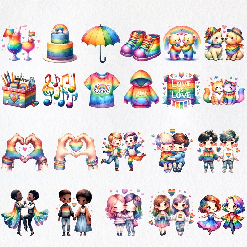 Pride PNG Clipart , LGBTQ , Pride Month , Love Watercolor Clipart ...