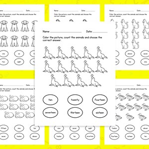 Mathematics Worksheets Numbers 1 20 for Preschool and Kindergarten Math ...