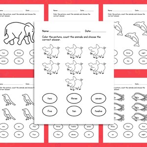 Mathematics Worksheets Numbers 1 20 for Preschool and Kindergarten Math ...