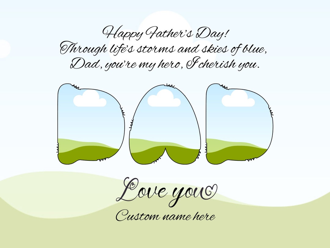 Fathers Day Canva Frame Template, Papa Photo Frame, Dad Photo Print ...