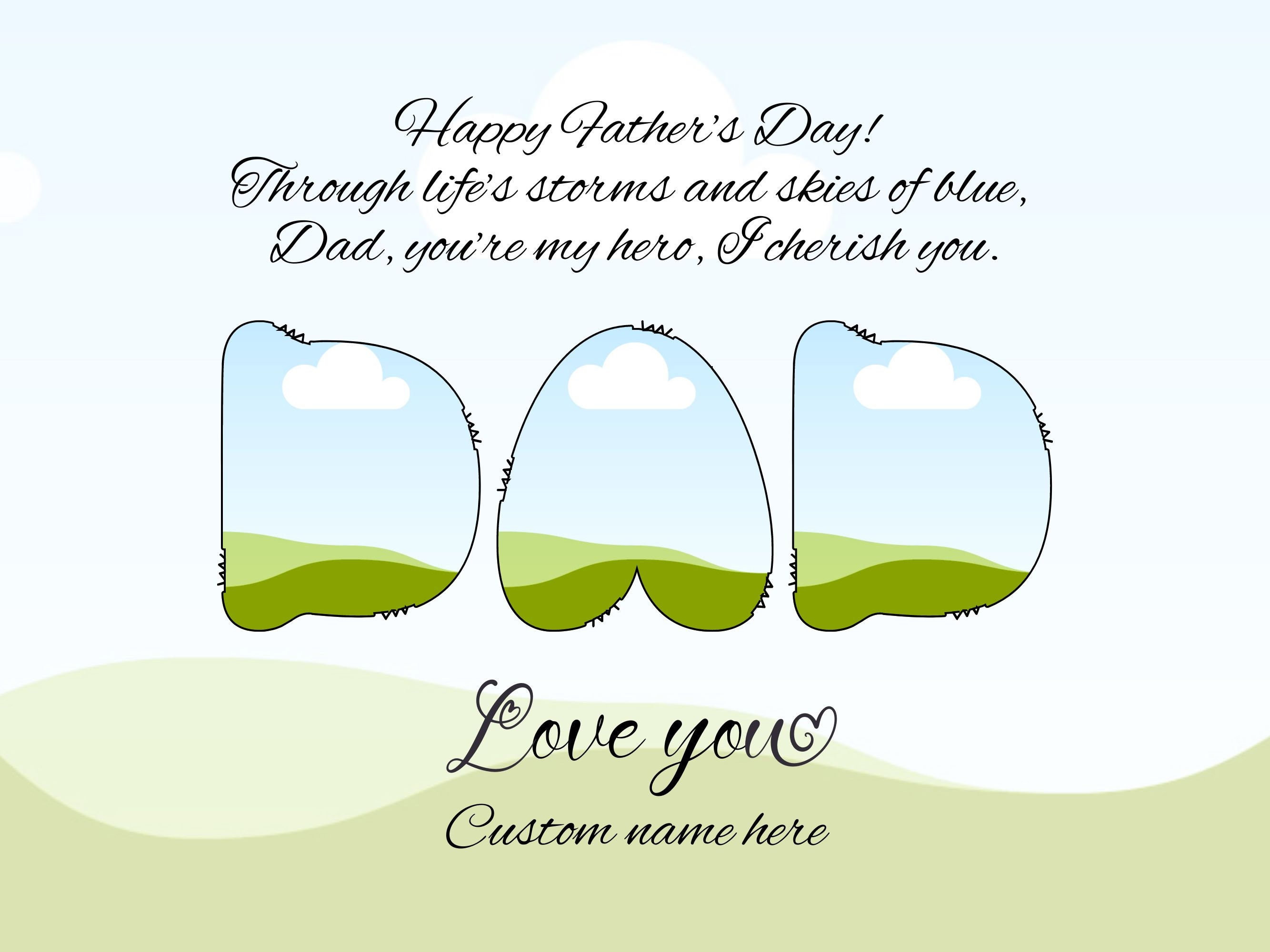 Fathers Day Canva Frame Template, Papa Photo Frame, Dad Photo Print ...