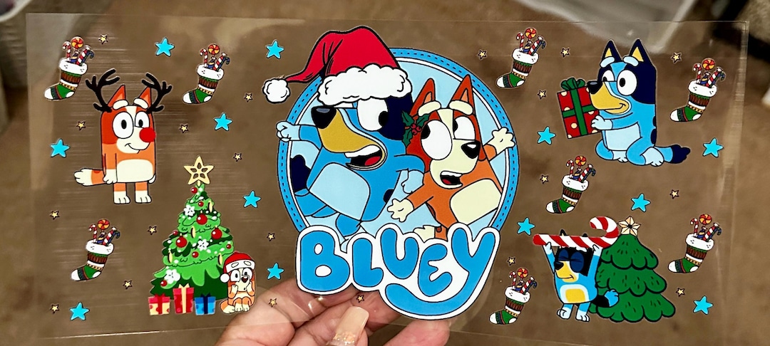 Bluey Christmas UV Wrap - Etsy