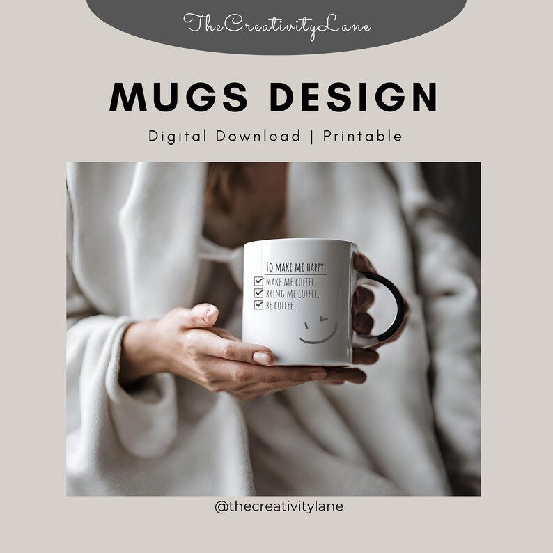 Coffee Mug Design Ideas Layout Minimalist for Men and Women Digital ...